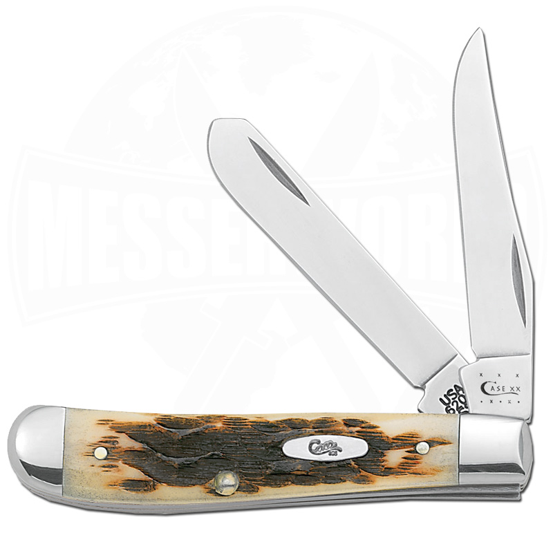 Case Cutlery Mini Trapper Amber Bone EDC | Messerworld