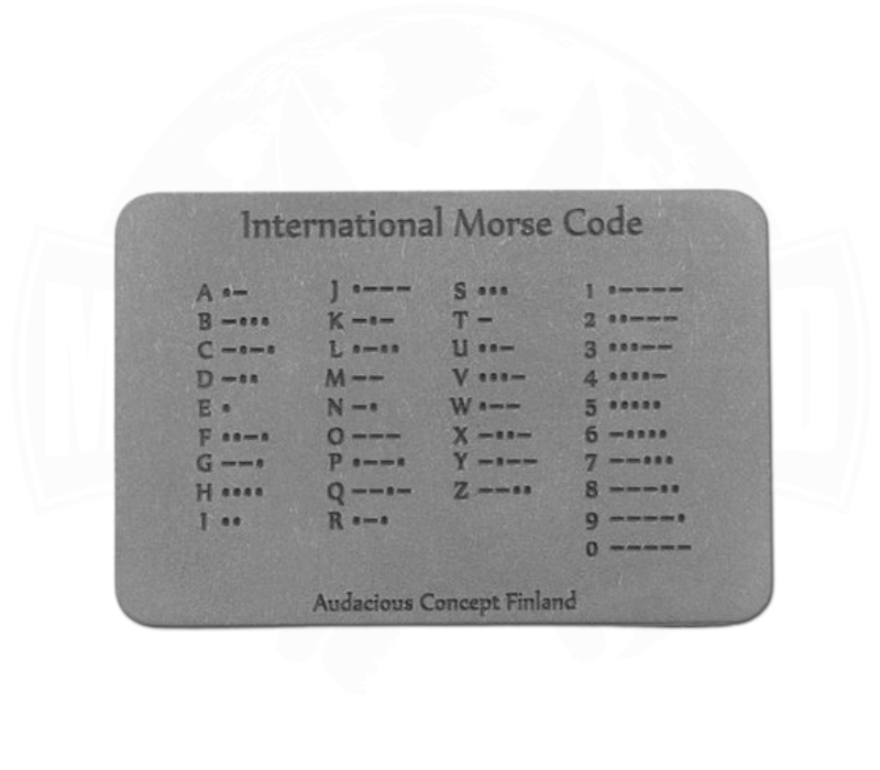 Audacious Concept Morse Titanium Patch | Messerworld.en